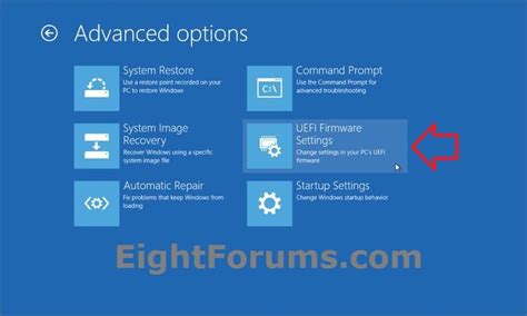 Uefi Firmware Settings Boot To From Inside Windows 8 Windows 8 Help