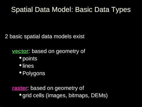 Ppt Spatial Data Model Basic Data Types Dokumen Tips