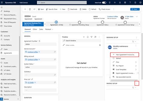 Set Up Customer Agreements In Dynamics 365 Field Service Dynamics 365