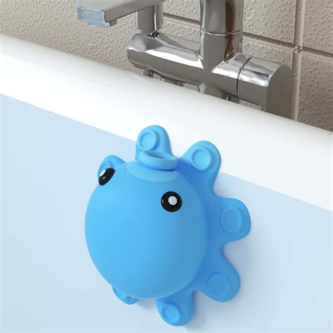 Blue Bathtub Overflow Drain Cover Tub Silicone Bathroom Overflow