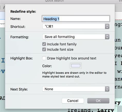 Font Behavior Following Heading 1 Scrivener For Macos Literature