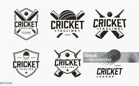 빈티지 씰 배지 크리켓 스포츠 아이콘 세트 흰색 바탕에 라크로스 장비 벡터 아이콘 스포츠 크리켓에 대한 스톡 벡터 아트 및 기타