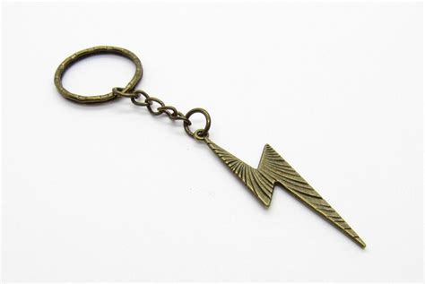 Lightning Bolt Pendant Key Ring Thunder Bolt Key Ring Bolt Etsy