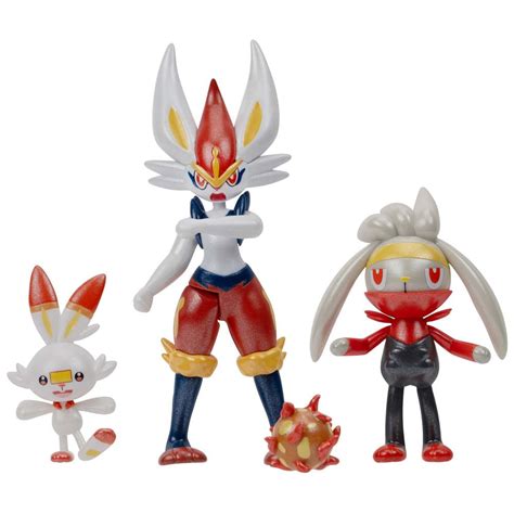 Figuras PokÉmon Multipack Evolución Pack 3un Scorbunny Raboot Y