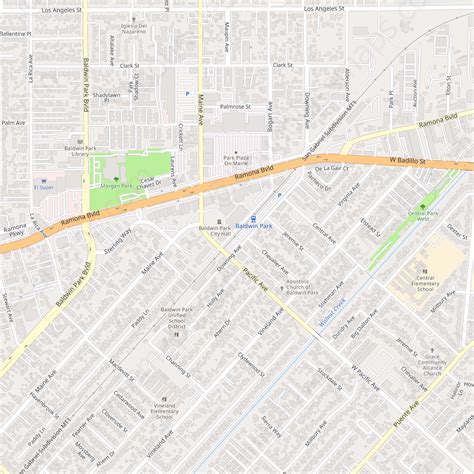 West Covina Modern Atlas Vector Map 110k Boundless Maps
