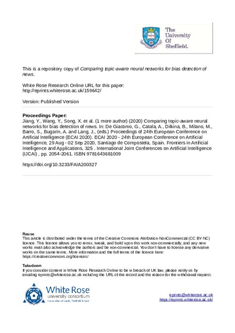 Pdf Comparing Topic Aware Neural Networks For Bias Detection Of News