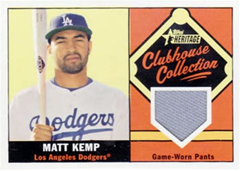 Matt Kemp 2010 Topps Heritage Ccr Mk Clubhouse Collection Relics Price