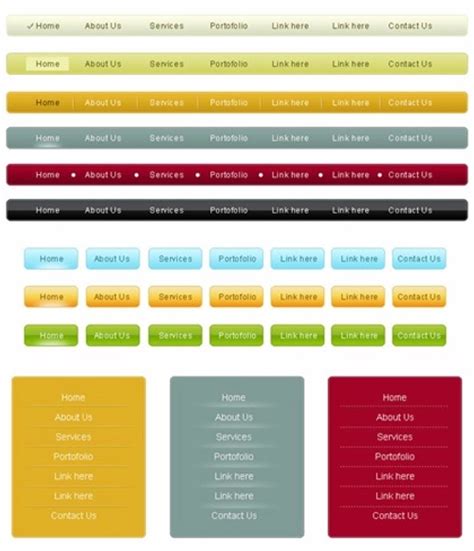 Free 12 Free Css Menus Styles Illustrations Download Free Stock