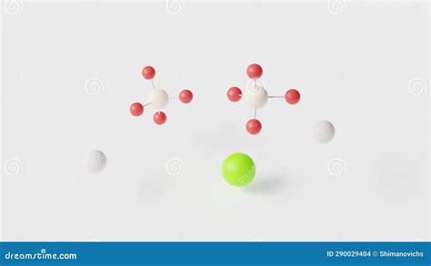 Calcium Aluminosilicate Molecule 3d Molecular Structure Ball And