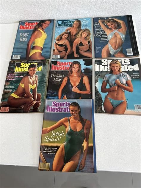 Lot Of 7 Vintage Sports Illustrated Swimsuit Issues 1980s To 1990s £