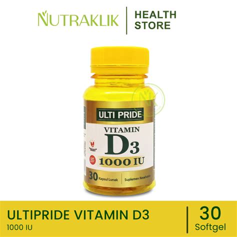 Jual Ultipride Vitamin D3 1000 Iu Suplemen Kesehatan Shopee Indonesia