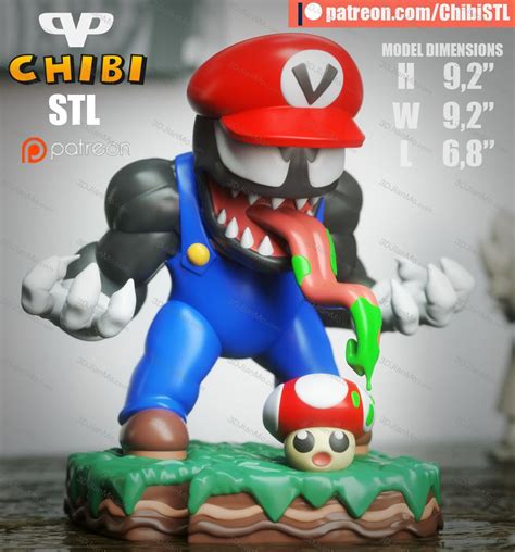 Chibi Stl 超级马里奥 3djianmo