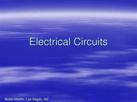 PPT Electrical Circuits PowerPoint Presentation Free Download ID