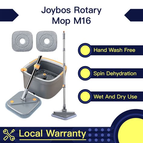 Joybos Rotary Mop M16 Rotary Hands Free Mop Bucket Wet And Dry Household One Mop Clean Sewage
