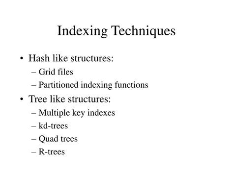 PPT Multidimensional Indexes PowerPoint Presentation Free Download ID 4628940