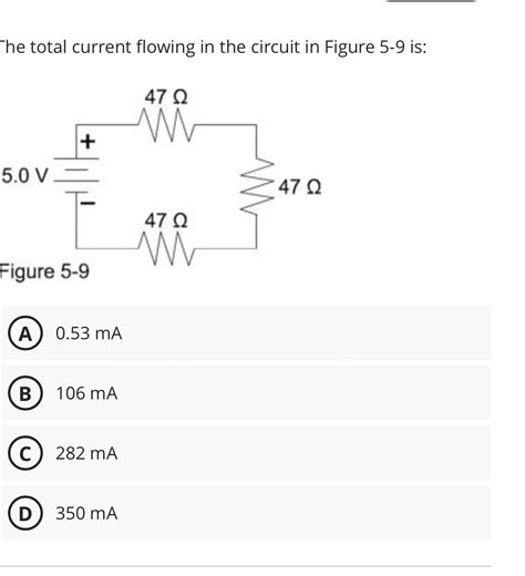 solved the total current flowing in the circuit in figure