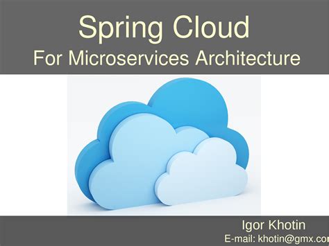 Odp Spring Cloud For Microservices Architecture Dokumentips