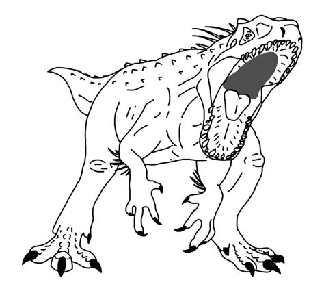 Indominus Rex From Jurassic World Movie Coloring Page Download Print