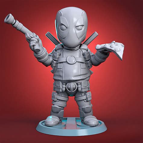 Chibi Deadpool 3d Model By 3dmodeldesigner