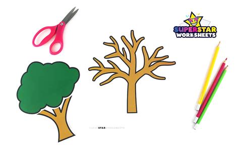 Tree Template Free Printables Superstar Worksheets