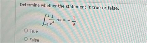 Solved Determine Whether The Statement Is True Or Chegg Com