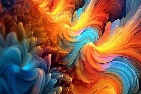 Premium Ai Image Abstract Colorful Swirls Background
