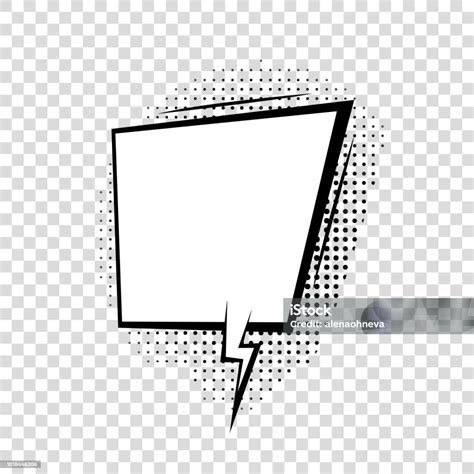 만화 만화 스타일에에서 하프톤 그림자와 함께 음성 거품이 있다 Brand Name Online Messaging Platform