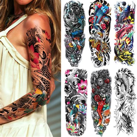 Sleeve Temporary Tattoos Unisex Temporary Tattoos Large Arm Sleeve