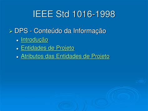 Ppt Ieee Std 1016 1998 Powerpoint Presentation Free Download Id