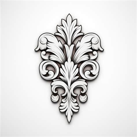 Premium Ai Image A Close Up Of A Decorative Design On A White Wall Generative Ai