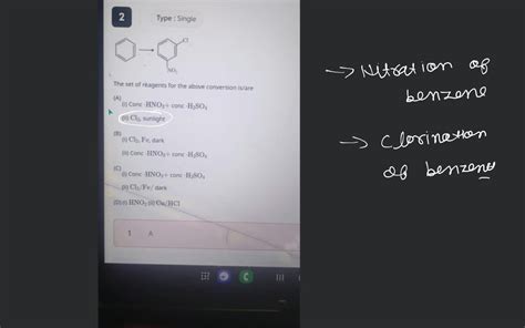 2type Singlethe Set Of Reagents For The Above Conversion Is Are A