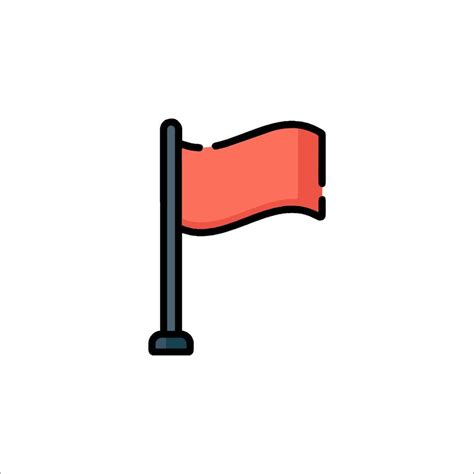 Red Flag Icon Illustration 54378660 Vector Art At Vecteezy