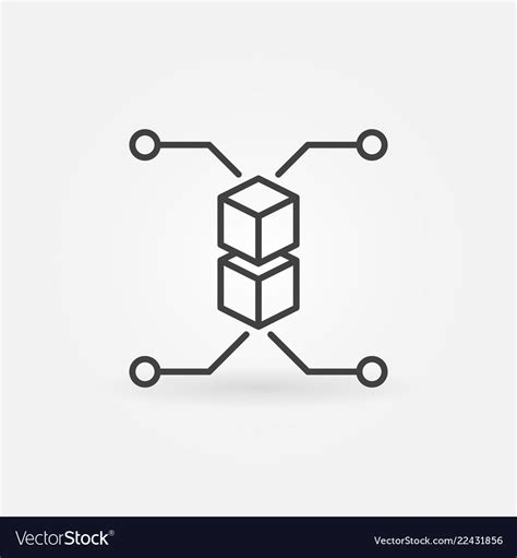 Blockchain Linear Concept Icon Royalty Free Vector Image