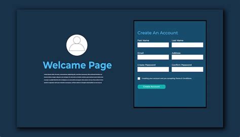 Premium Vector Vector Website Signup Form Or Web Registration Form