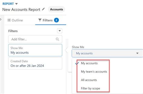 How To Apply Show Me Filter In Salesforce Report