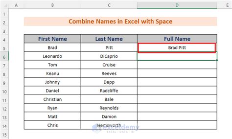 How To Combine Names In Excel With Space Approaches ExcelDemy