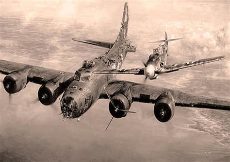 Как немецкий летчик Bf109 пощадил бомбардировщик США B17 Случай с