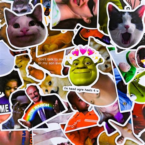 Meme Reaction Stickers Etsy