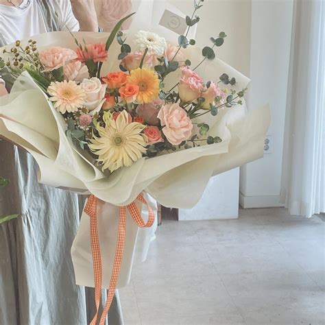 오랜만에 데리고온 파스타거베라 포인트💛 마실꽃다발 M사이즈 플라워스튜디오마실 수지꽃집 플라워스튜디오 마실 동천동꽃집용인꽃집