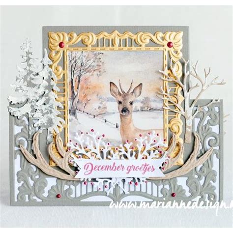 Marianne Design Creatables Cutting Dies Anjas Lacy Folding Square