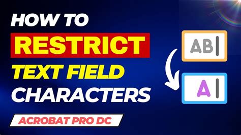 How To Restrict Text Field Characters In Adobe Acrobat Pro Dc 2023 Youtube