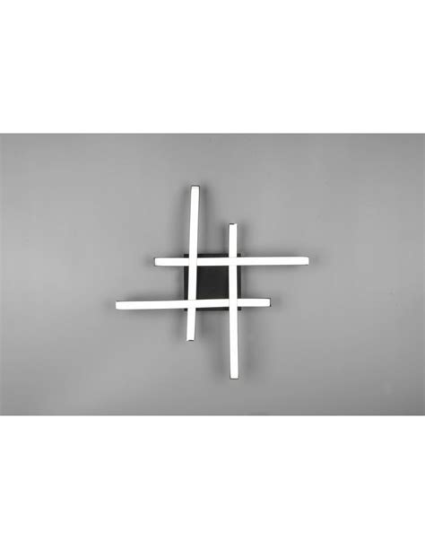 Lampada Soffitto Moderna Route Nero 4 Bacchette Led 4000k Trio Lighting