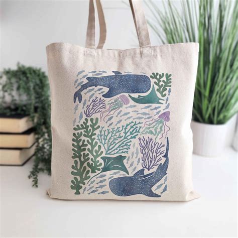 Ocean Tote Bag Ocean Lover T Mermaid Tote Whale Tote Bag Ocean Bag