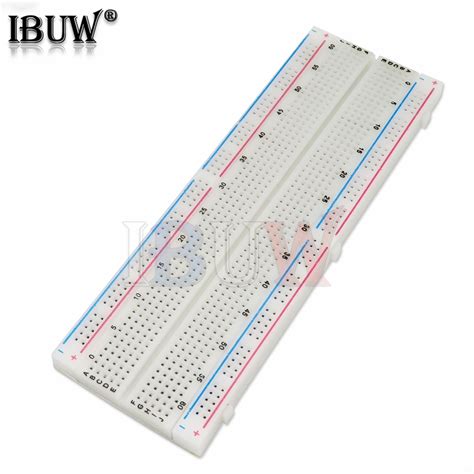 เบรดบอร์ด Pcb Mb 102 Mb102 830 400 จุด แบบใส พัฒนาการ Diy สีดํา สีขาว สําหรับ Arduino 1 ชิ้น