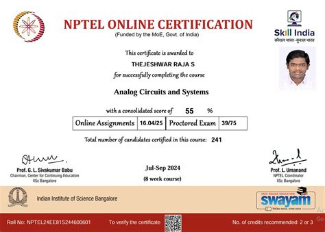 s thejeshwar raja on linkedin nptel certification lifelonglearning