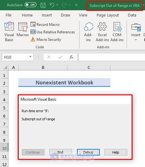 [fixed ] subscript out of range error in excel vba exceldemy