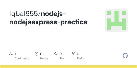 Github Iqbal955nodejs Nodejsexpress Practice