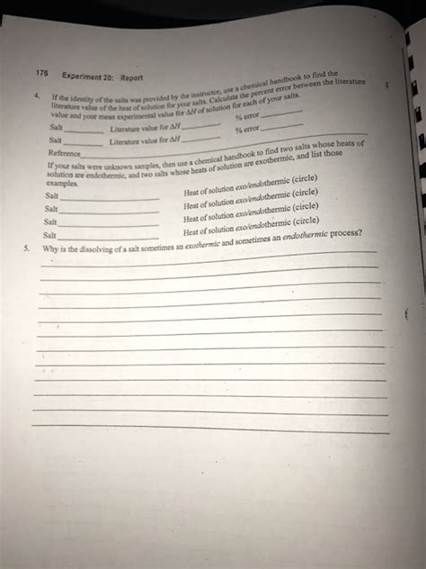 solved name lab instructor date experiment 20 calorimetry