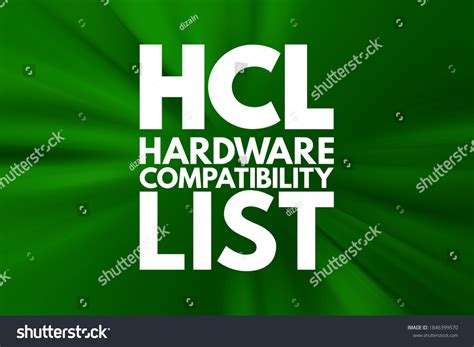 hcl hardware compatibility list database hardware stock illustration