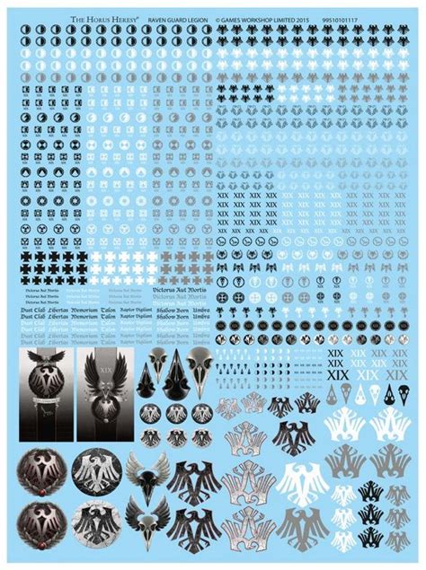 Horus Heresy Raven Guard Transfer Sheet Decals Gw Web Exklusiv